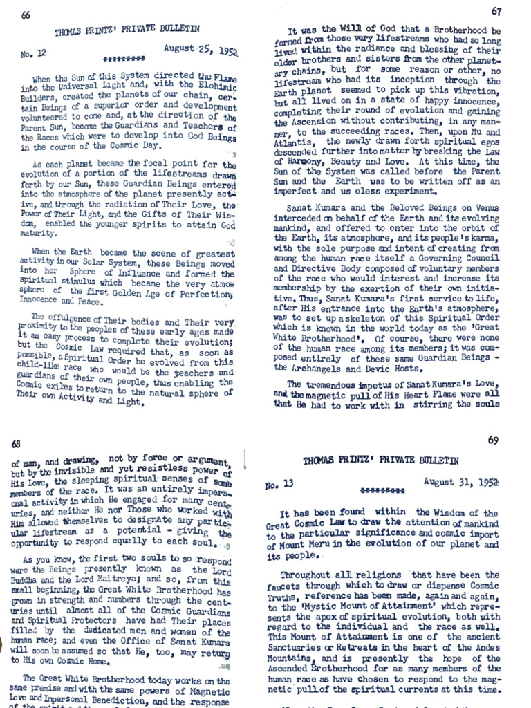 Thomas Printz' Private Bulletin - 1952 - Vol. 01 - 12 | PDF | Outer ...