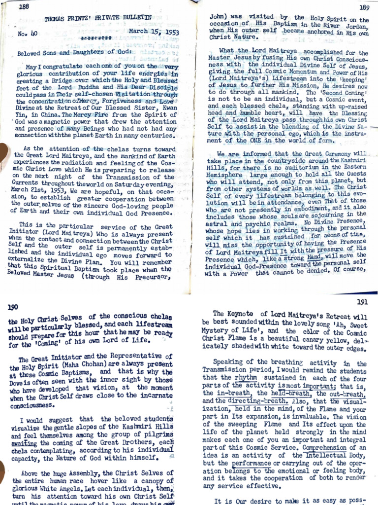 Thomas Printz' Private Bulletin - 1953 - Vol. 01 - 40 | PDF | Religious ...