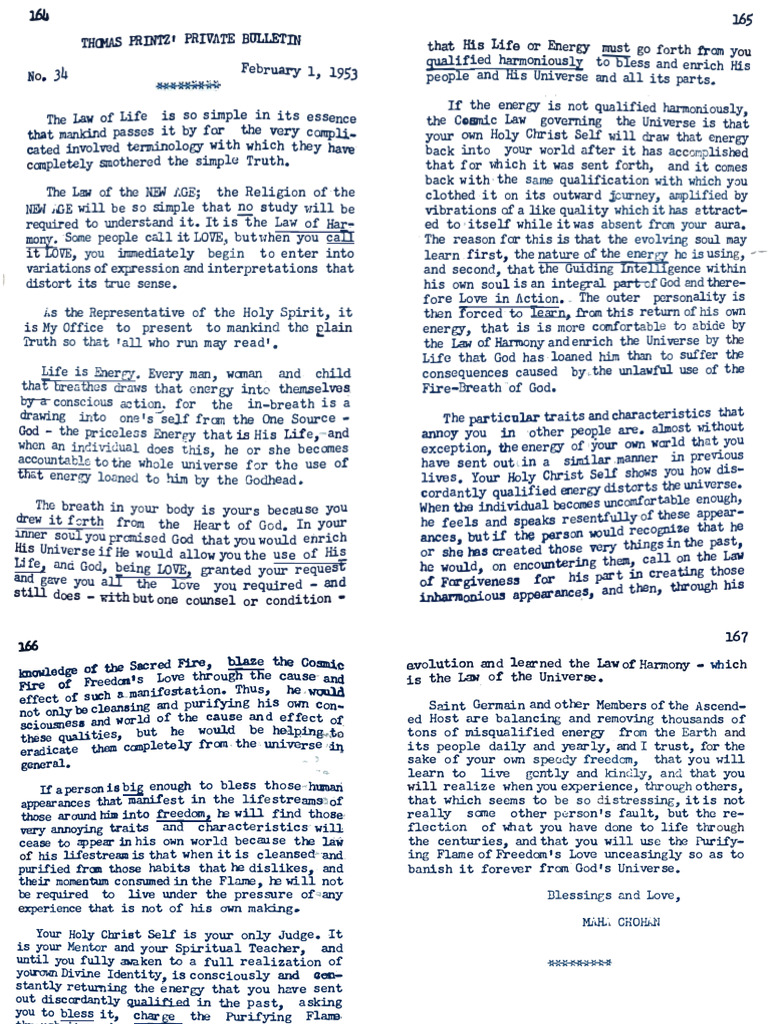 Thomas Printz' Private Bulletin - 1953 - Vol. 01 - 34 | PDF | Religious ...