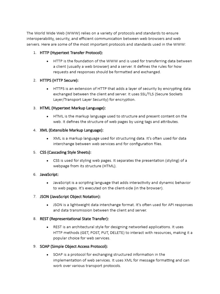 2-Protocols and Standards | PDF | World Wide Web | Internet & Web
