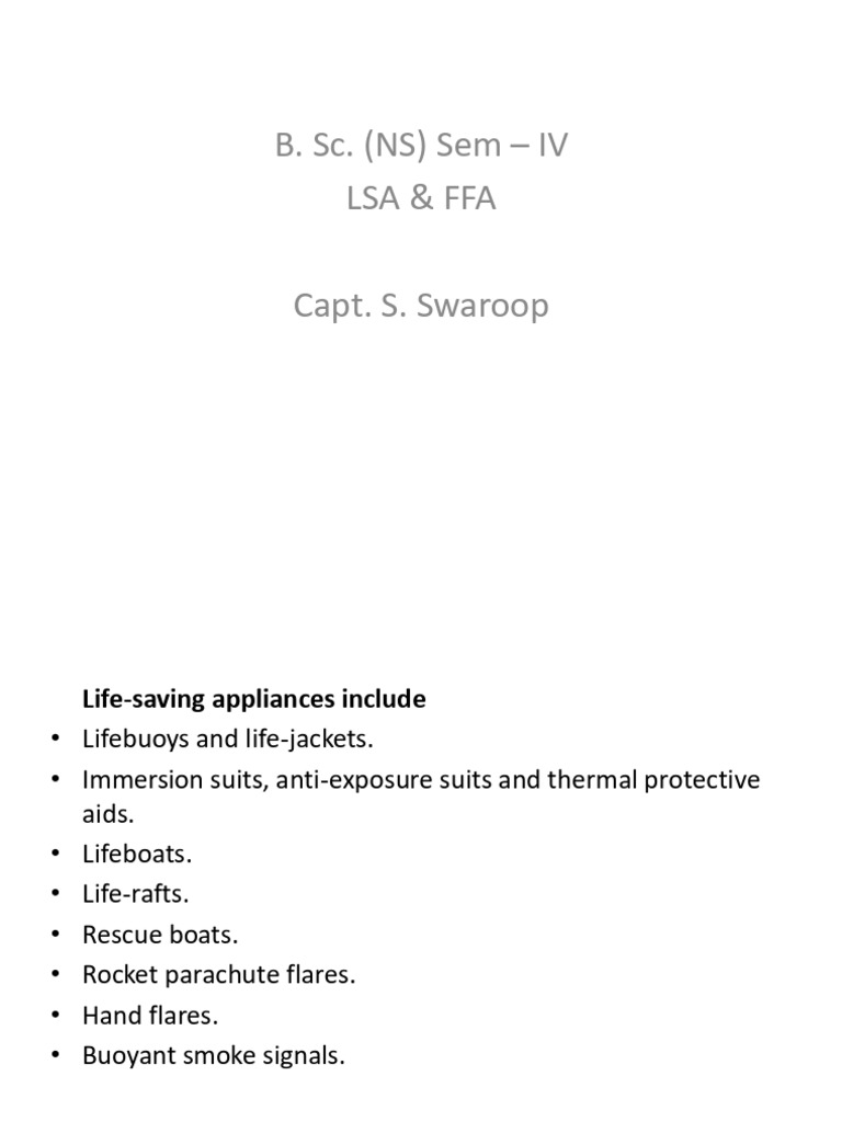 LSA & FFA Sem-V | PDF | Fires | Firefighting