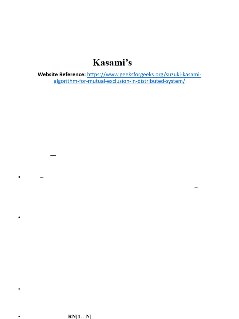 Suzuki Kasami's Algorithm | PDF | Computing | Computer Programming