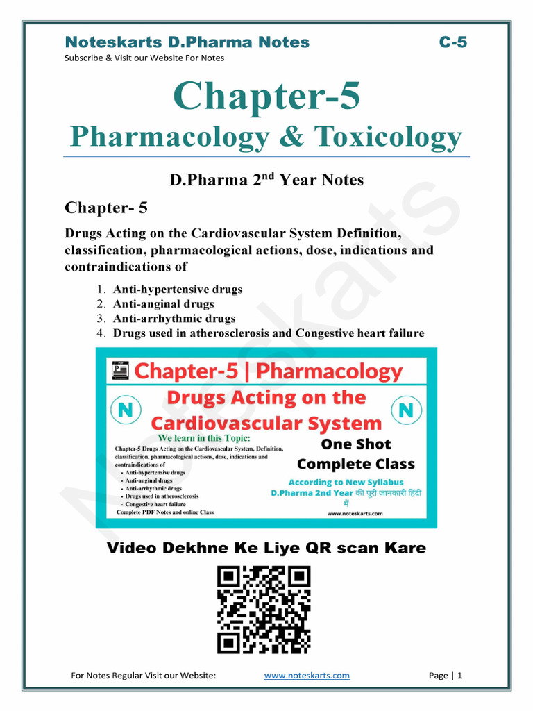 Chapter-5-pharmacology-Complete-Notes-by-noteskarts-Acc-to-ER20 | PDF