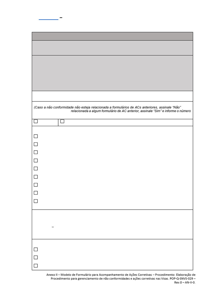 Modelo de Form de Capa - RNC | PDF | Informação | Evidência