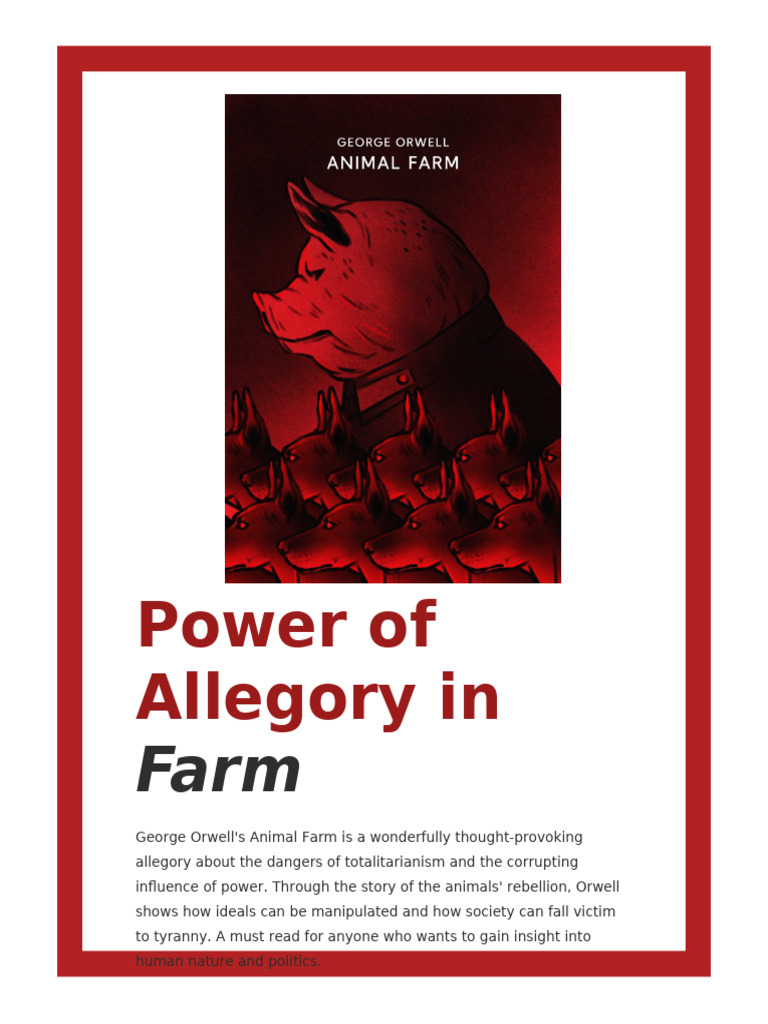 Allegory's Insight in Animal Farm | PDF