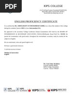 English Proficiency Letter Sample | PDF