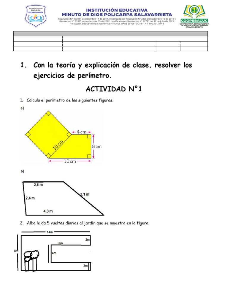 Perimetro y Explicacion Del Area Noveno | PDF