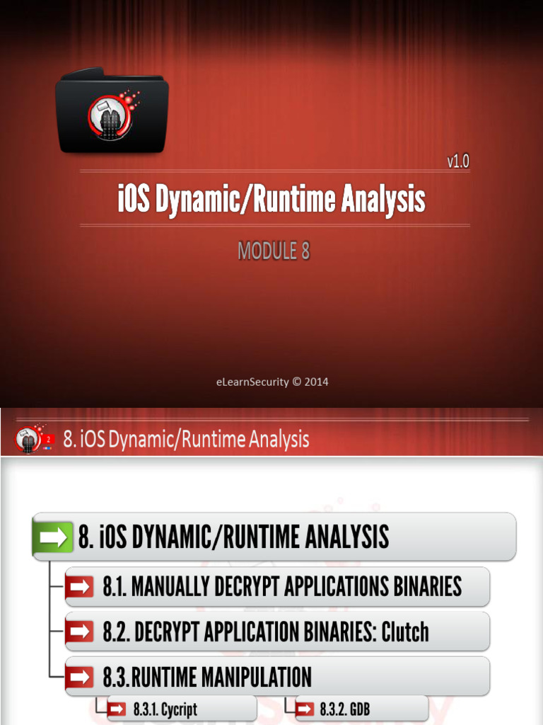 IOS Dynamic Runtime Analysis | PDF | Ios | Encryption IOS Dynamic Runtime Analysis | PDF | Ios | Encryption