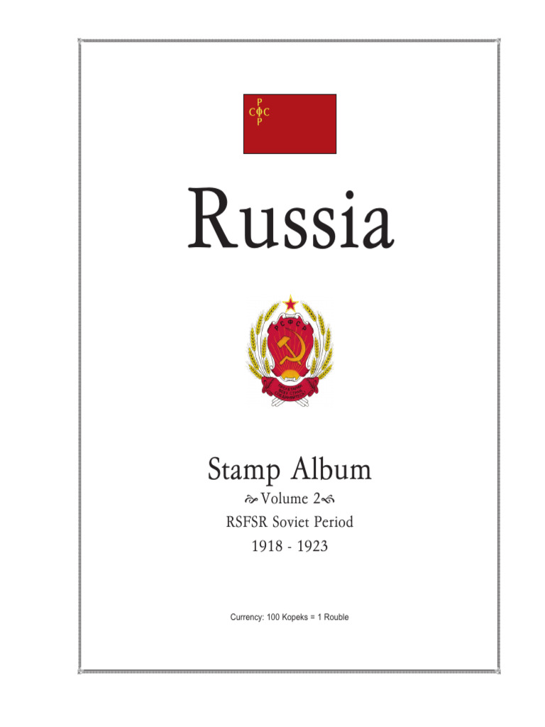 RSFSR Soviet Stamp Album 1918-23 | PDF | Vladimir Lenin | Bolsheviks