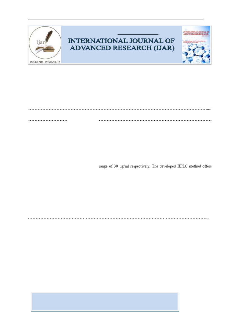 Journal Homepage Introduction Pdf High Performance Liquid Chromatography Detection Limit