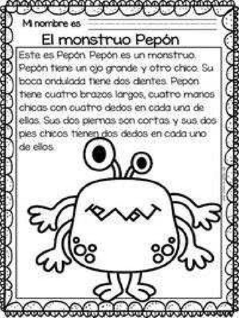 Dictado Monstruo | PDF