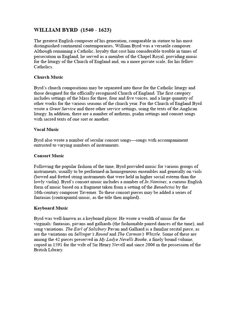 William Byrd | PDF