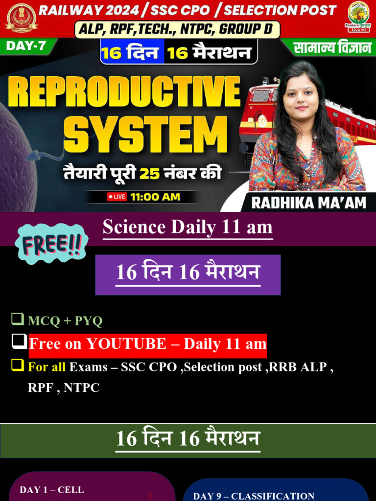 Biology Reproductive system day 7 BY RADHIKA MAM_compressed | PDF
