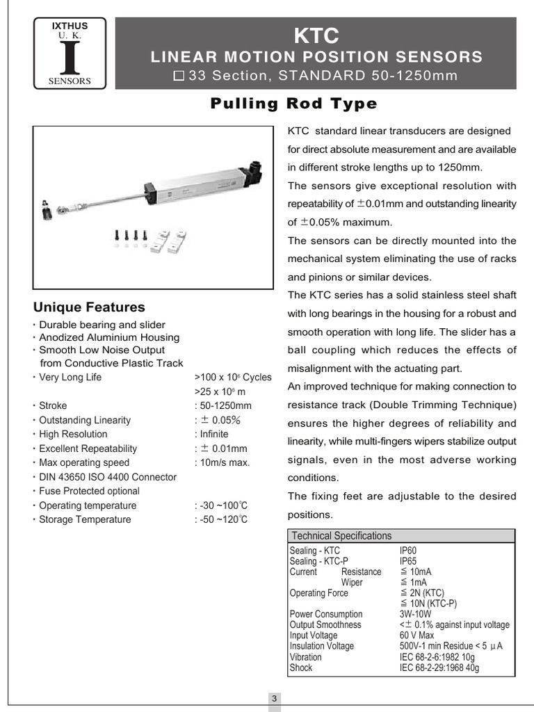 KTC Linearpotentiometer 1406 | PDF