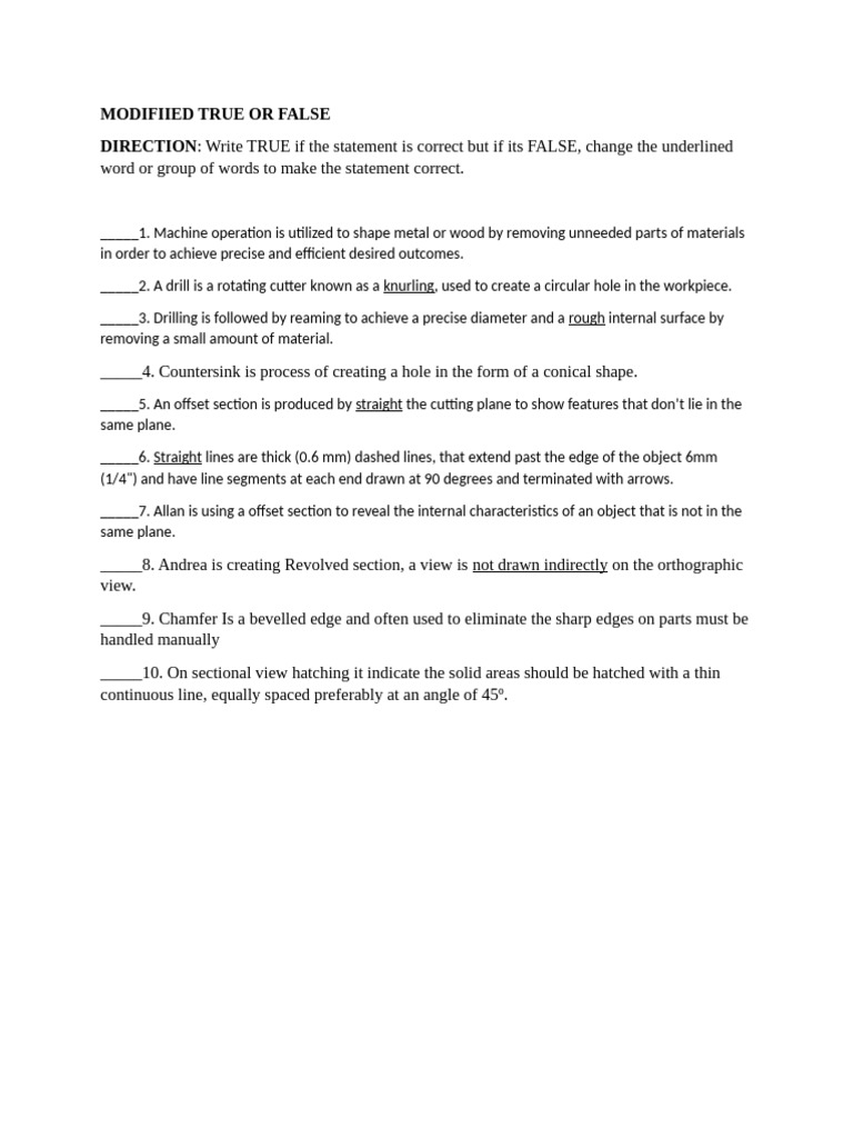 Modifiied True or False 2 | PDF | Technology & Engineering