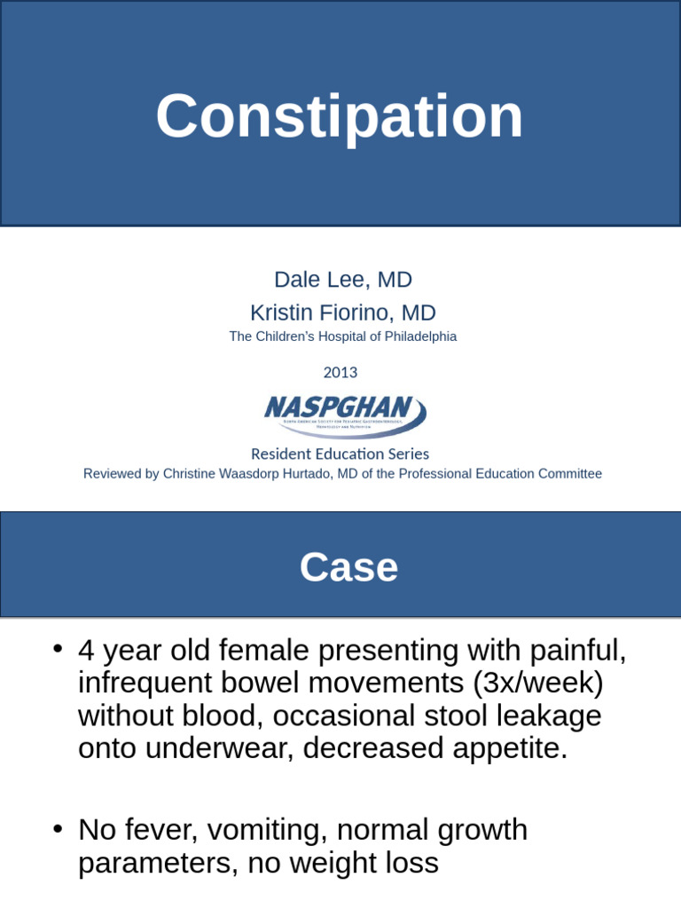 Constipation Slide Set Resident Teaching Slide Set Constipation | PDF | Constipation | Rectum