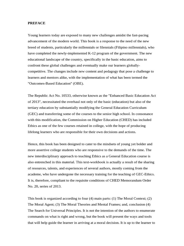 Preface | PDF | Morality | Determinism