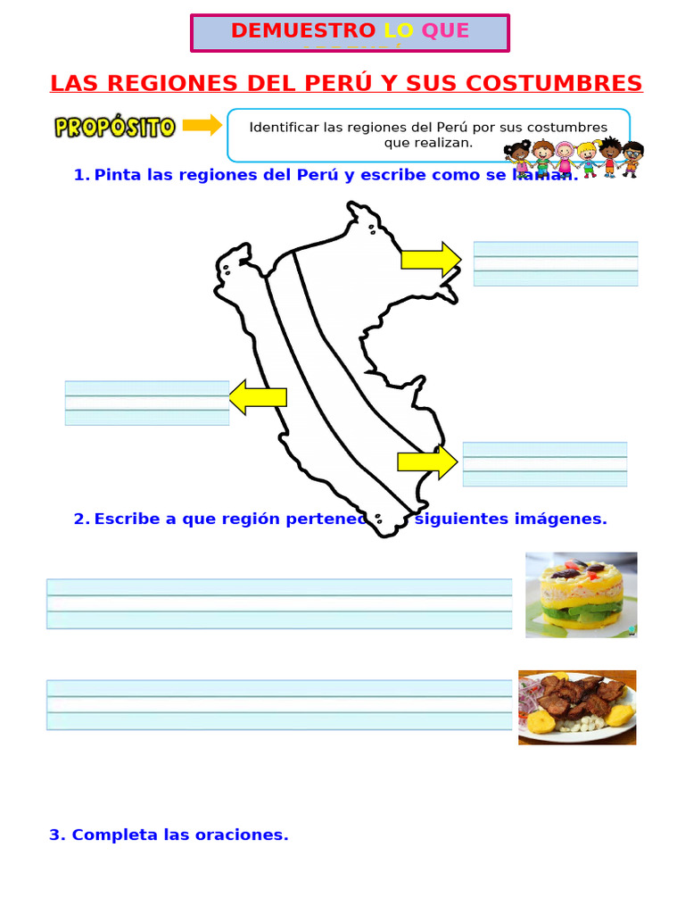 03. FICHA PS -REGIONES DEL PERÚ | PDF