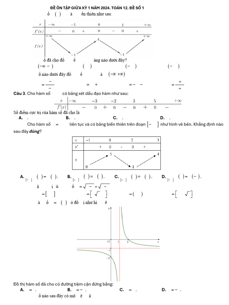 Đề số 1.GK1 | PDF