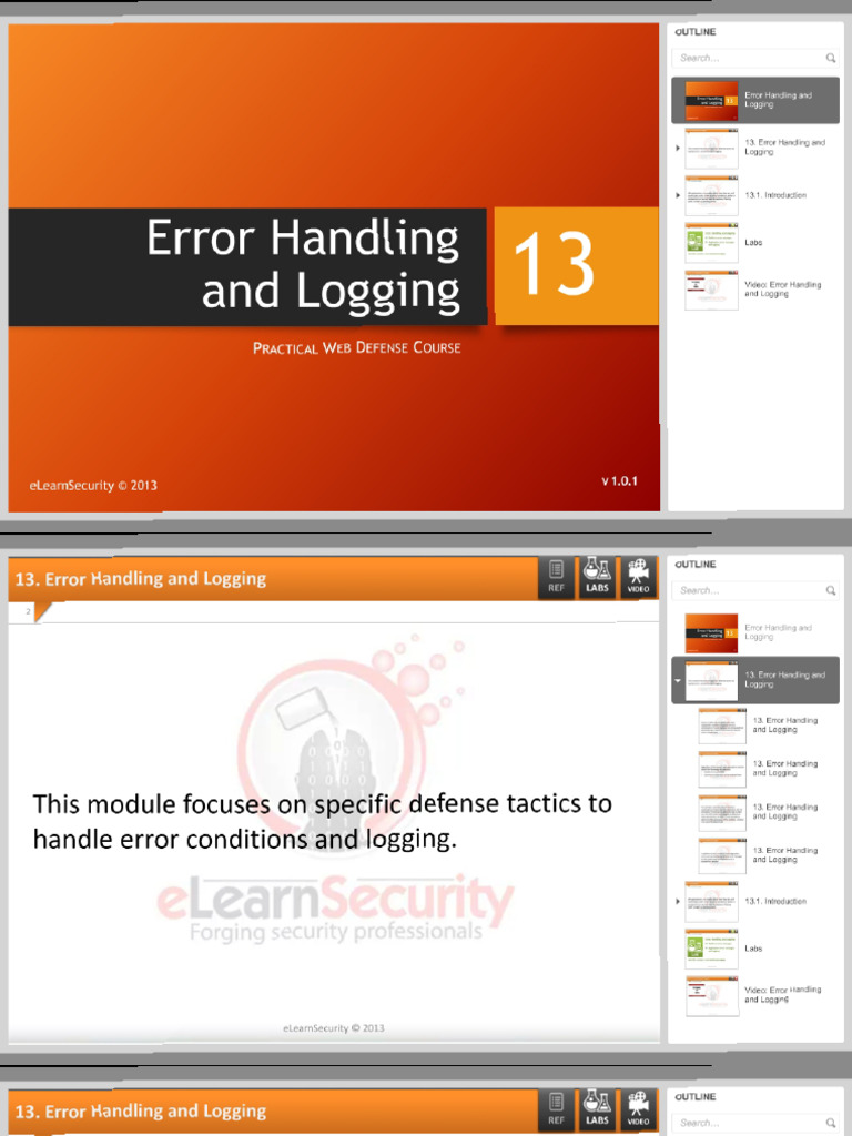 13.error Handling and Logging | PDF | Databases | Computer Engineering
