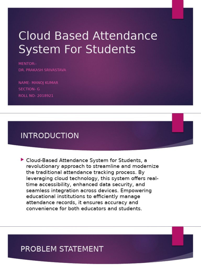 Cloud Based Attendance | PDF