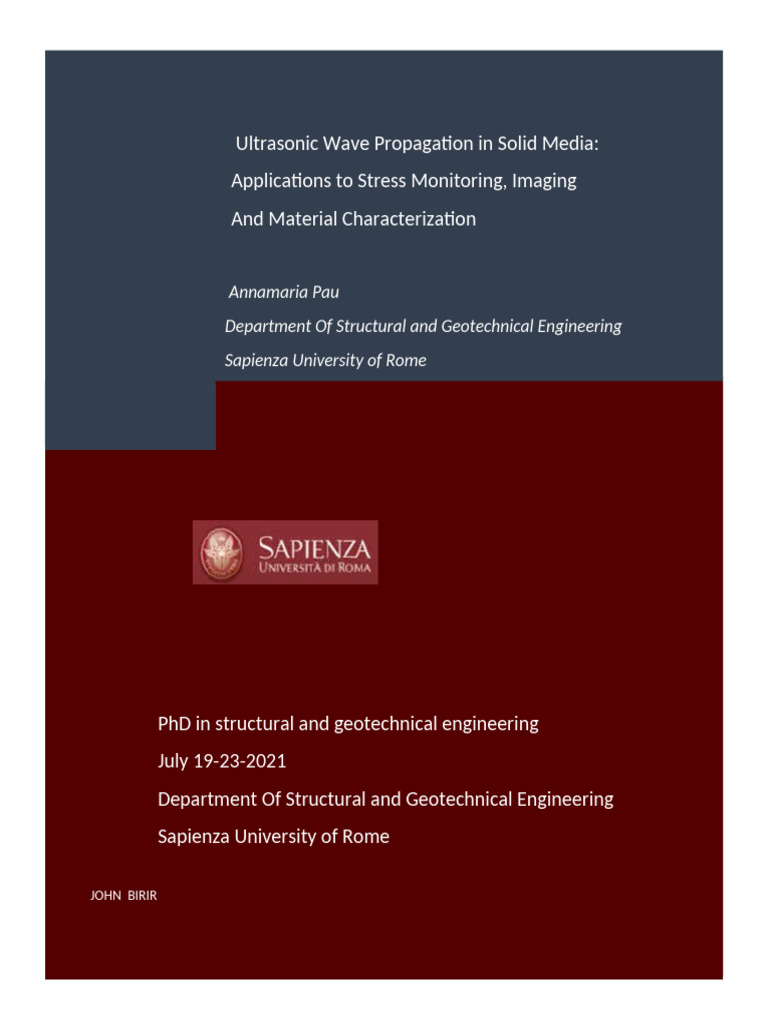 Ultrasonic wave propagation in solids | PDF | Waves | Dispersion (Optics)