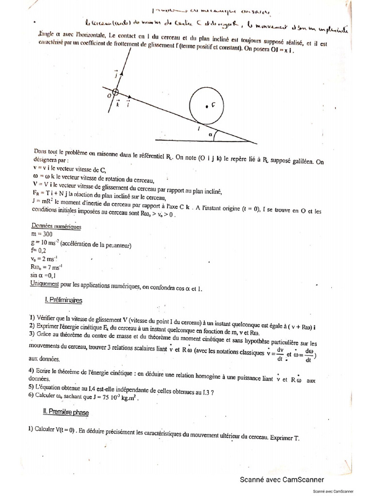 Problem 225 Mec Solid MVT Plan Inclin | PDF