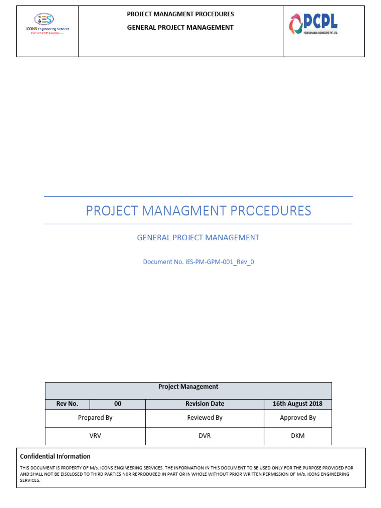 IES-PM-GPM-001 - Rev - 0 - General Project Management | PDF | Project ...