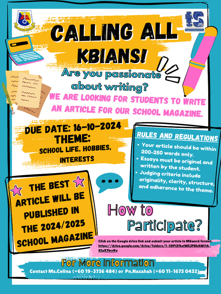 Call for Articles for School Magazine | PDF