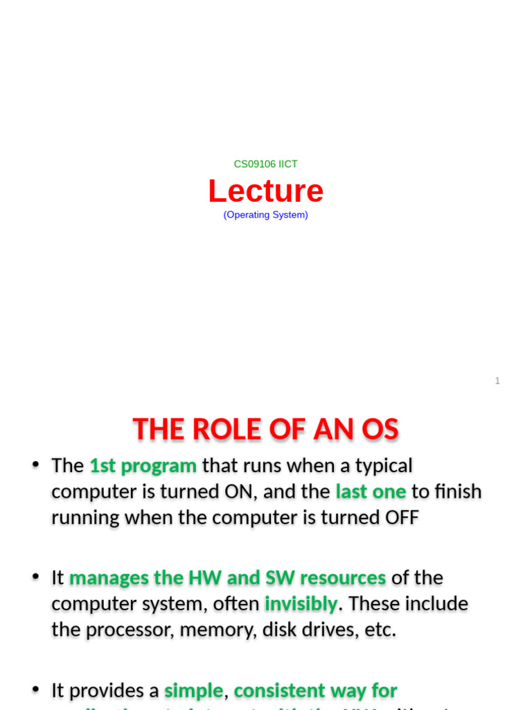 Lec 22 Operating System | PDF | Graphical User Interfaces | Operating ...