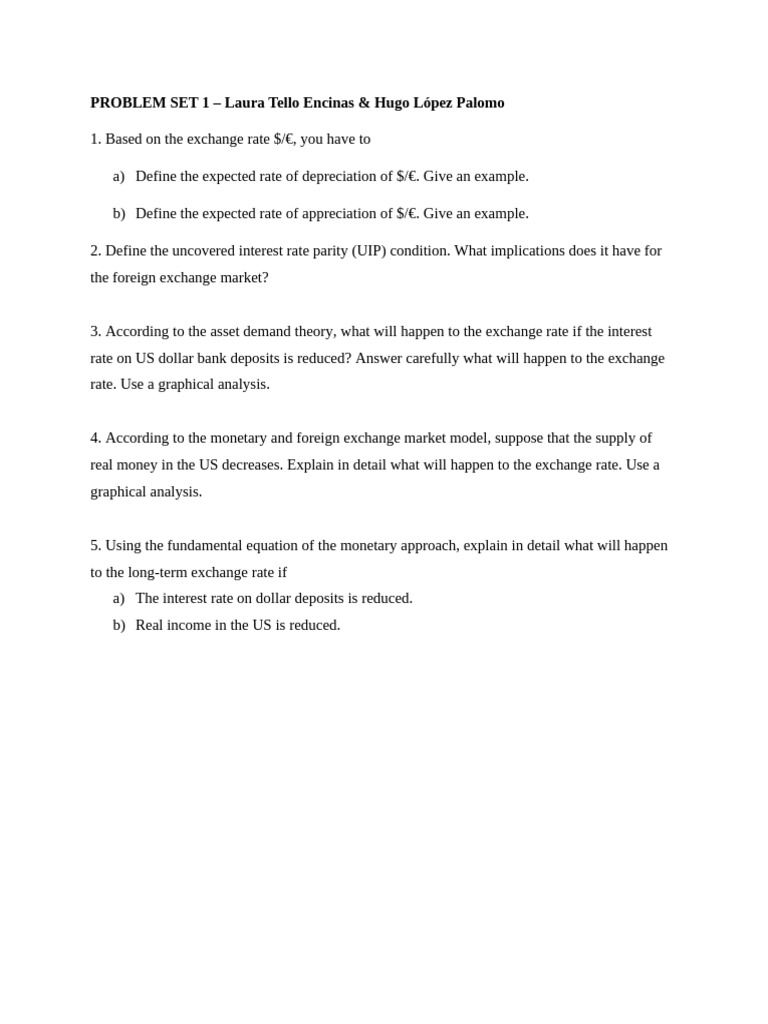 PROBLEM SET 1 | PDF PROBLEM SET 1 | PDF