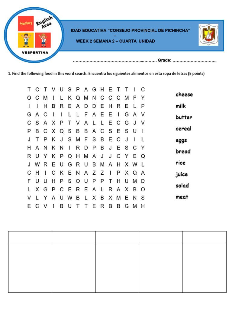 Homework 2 - Cuarto - Unit 4 | PDF