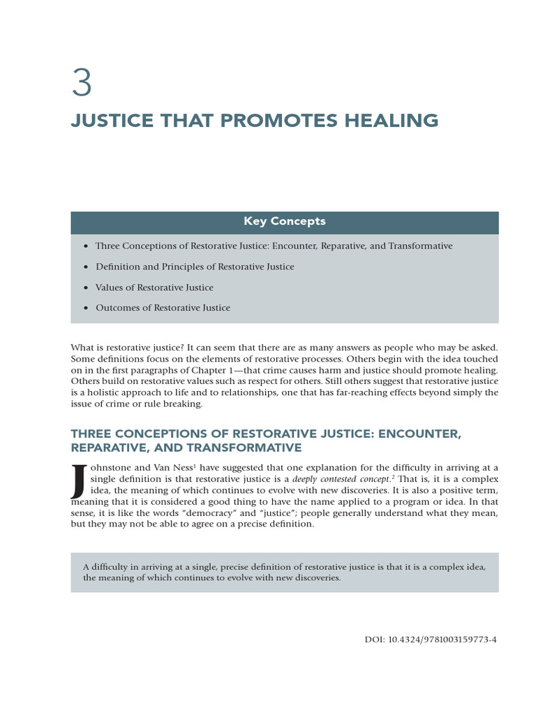 Chapter 3 - Restore Justice | PDF | Restorative Justice | Justice