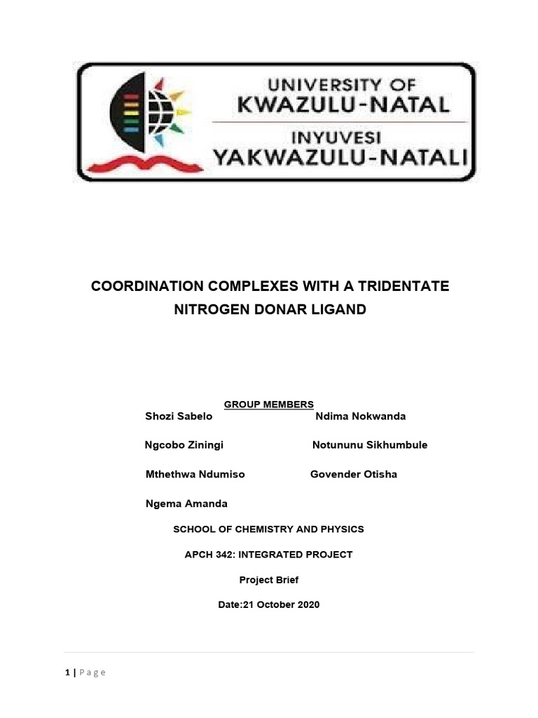 Coordination Complex FINAL BRIEF | PDF | Magnetism | Coordination Complex