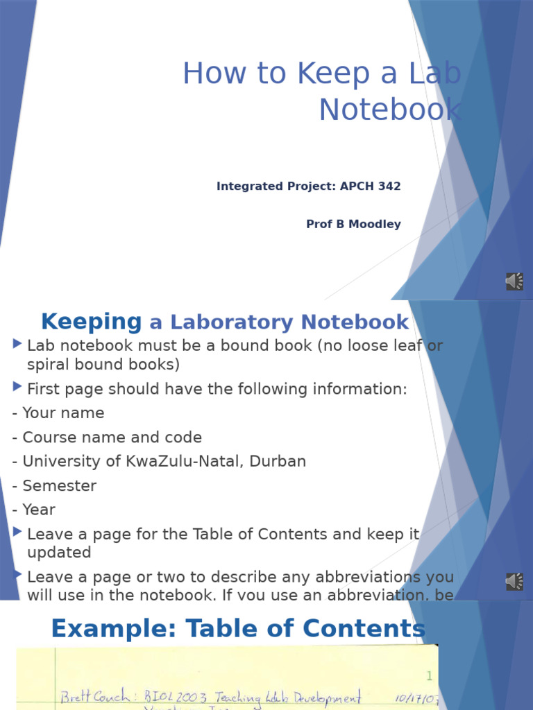 How To Keep A Lab Notebook | PDF | Notebook | Books