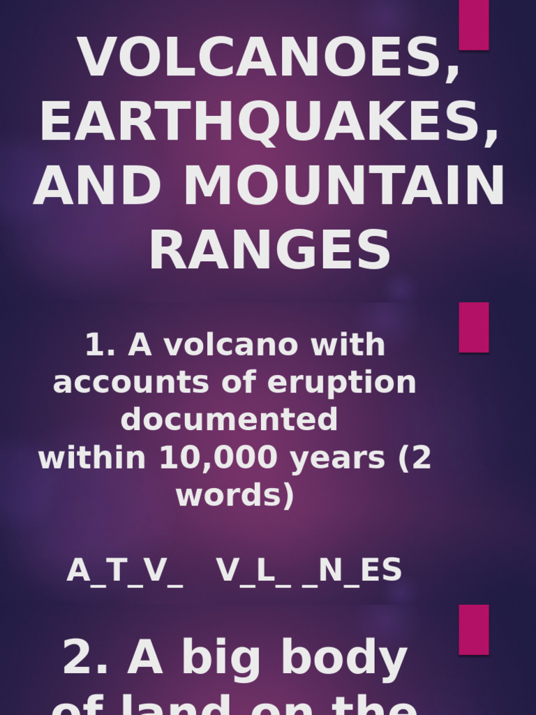 G10 Module 1 Volcanoes Earthquake and Mountain Ranges | PDF | Plate Tectonics | Volcano