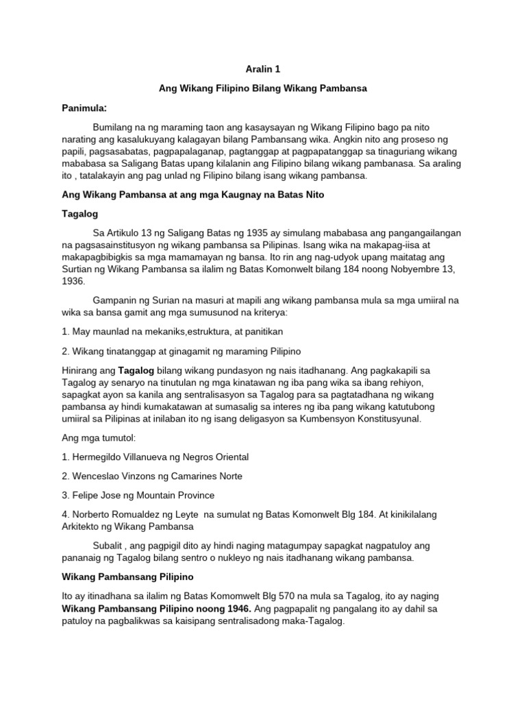 Aralin 1.docx Dalumat | PDF