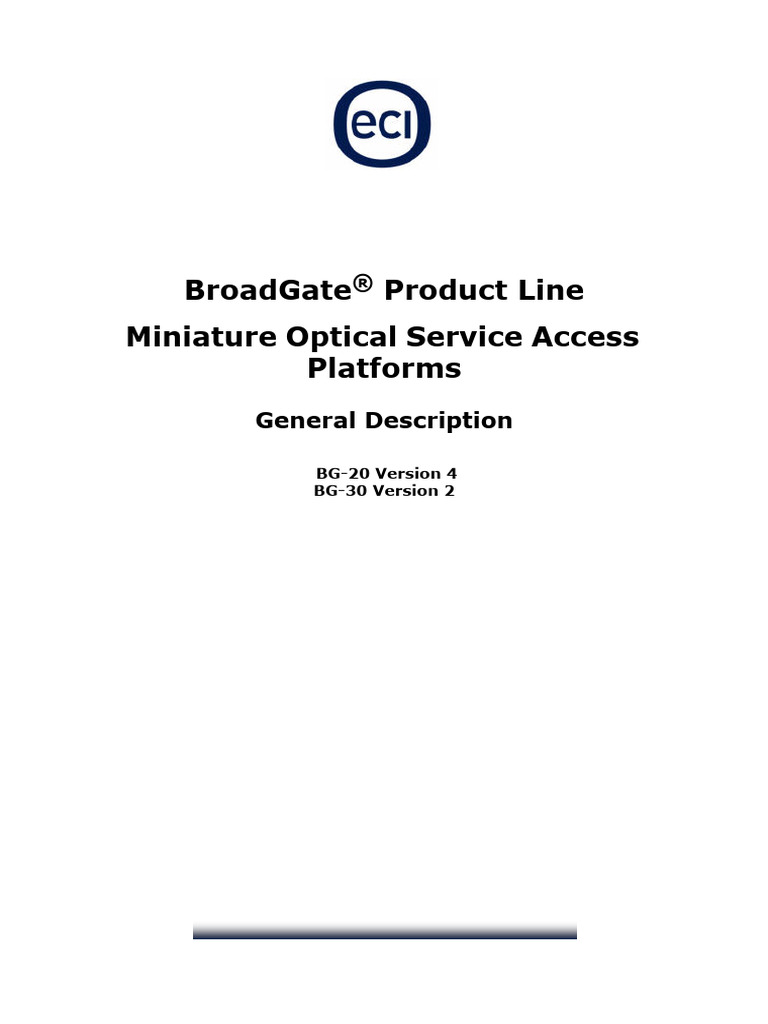 BroadGate BG-20 BG-30 GD A00 en | PDF | Computer Network | Ethernet