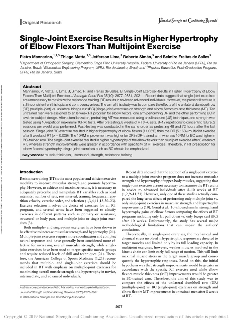 Bíceps Isolado Hipertrofia Mais Que Multiarticular | PDF | Strength ...