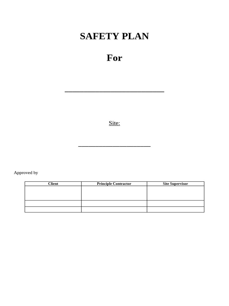 Health and Safety Management Plan | PDF | Occupational Safety And ...