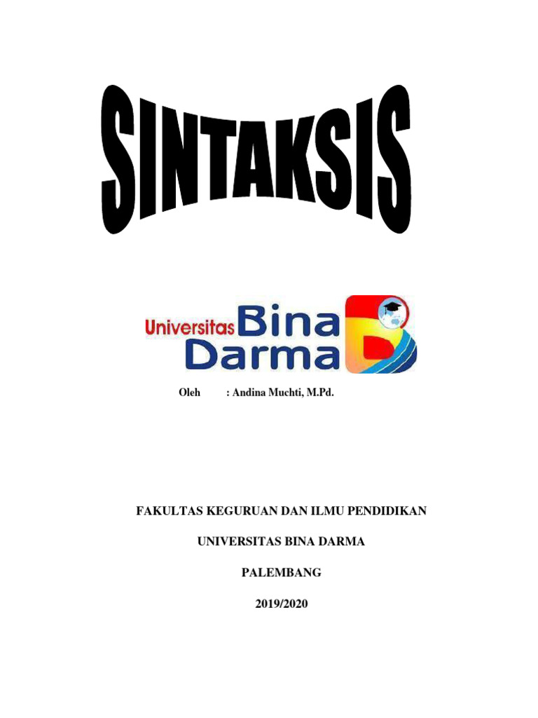 MODUL SINTAKSIS 2019 Compressed | PDF | Kajian Bahasa Asing | Sains & Matematika