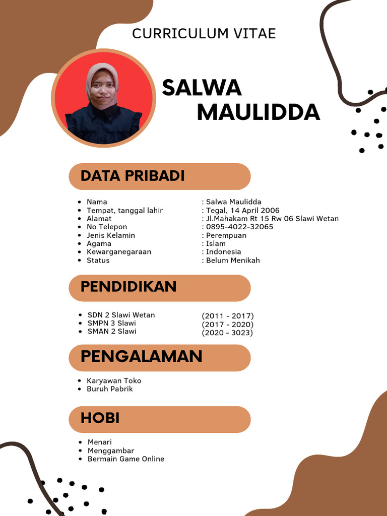 CV Salwa Maulidda PDF | PDF