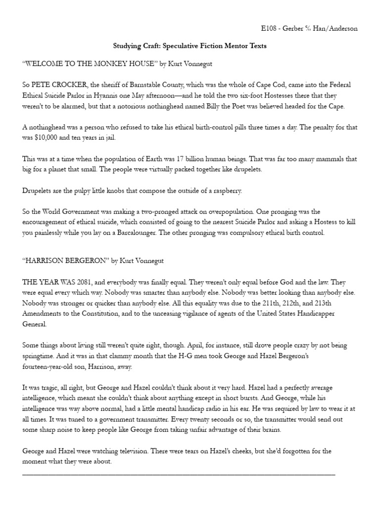 Vonnegut's Speculative Fiction Insights | PDF