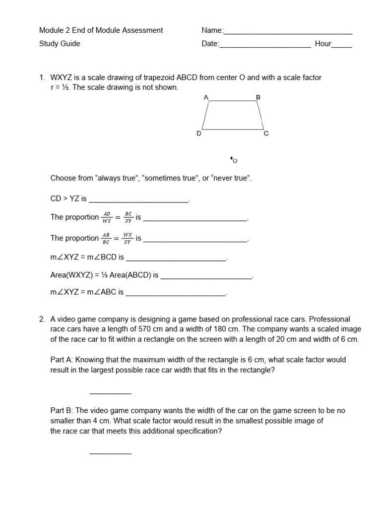 DeVaney - Module 2 Study Guide | PDF | Triangle | Elementary Geometry