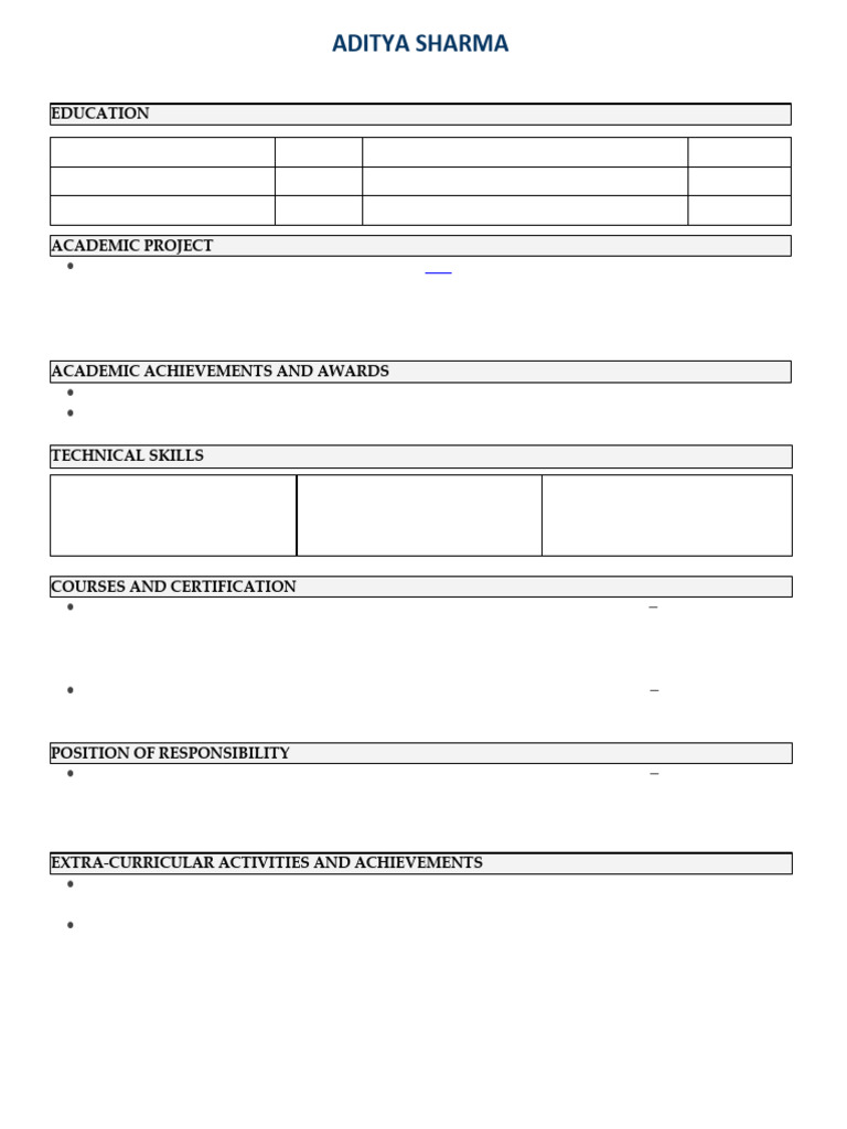 Aditya Resume | PDF | Computers | Technology & Engineering