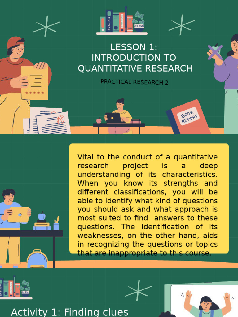 PR2 Lesson1 | PDF | Quantitative Research | Statistics