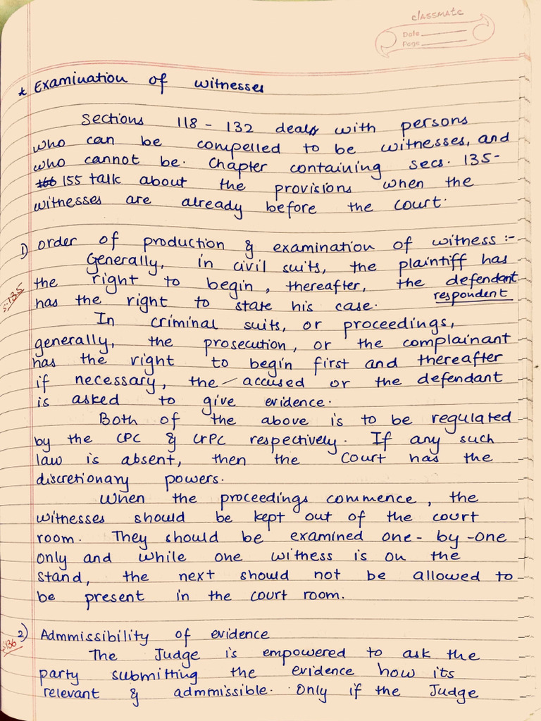 Witness Examination Procedures Guide | PDF | Teaching Methods & Materials