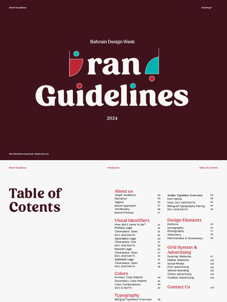 Bahrain Design Week Guidelines | PDF | Logos | Typography