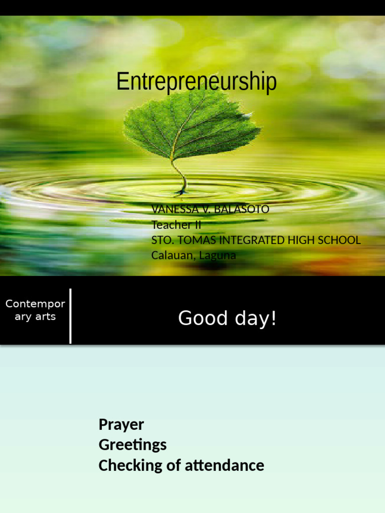 Entrep Lesson 1 2 Quarter 2 | PDF | Bookkeeping | Cash