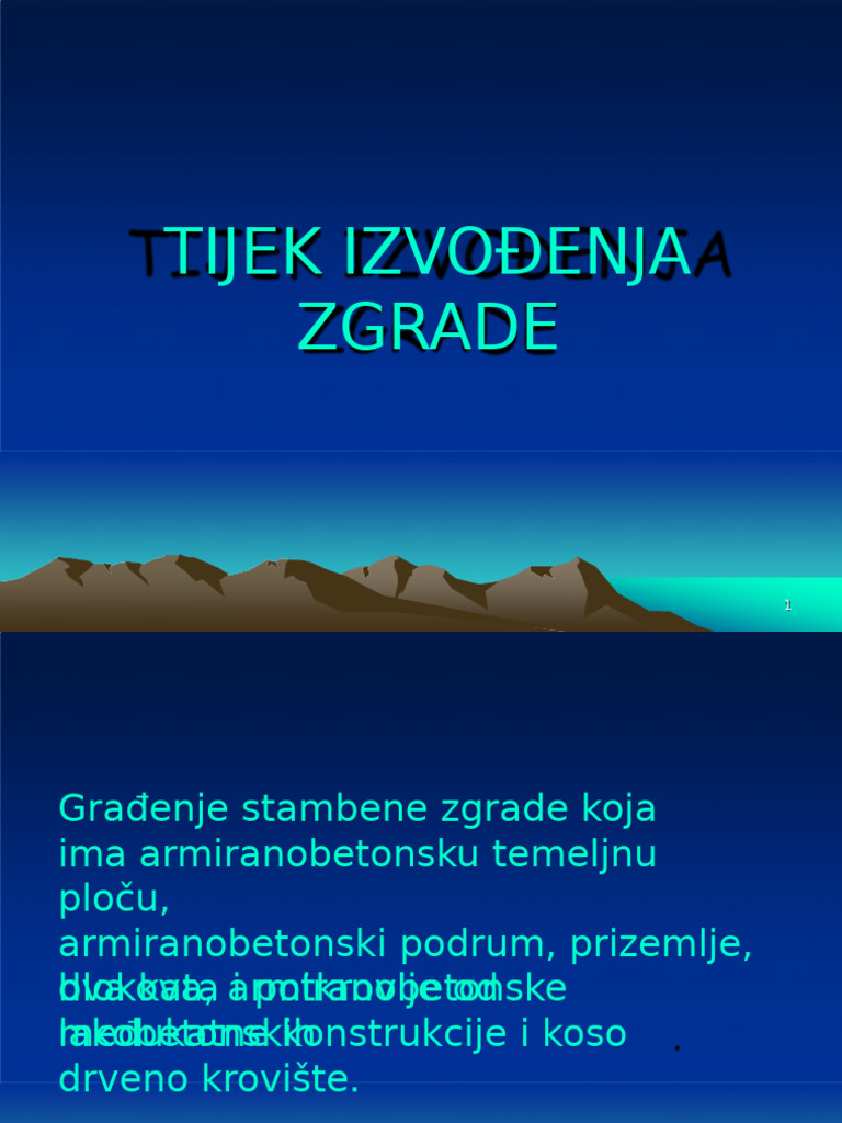 6 - Tijek Izvođenja Zgrade | PDF